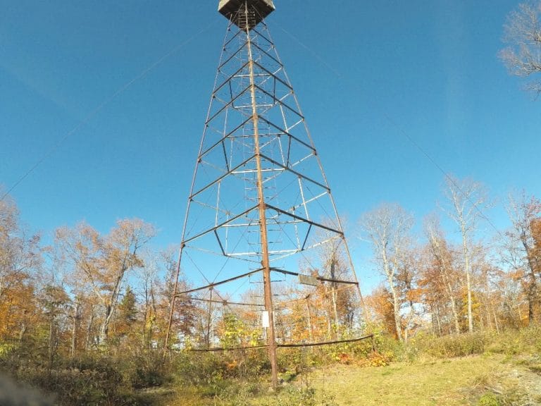 Fire Tower Trail up a Maine Mountain along the Allagash River.