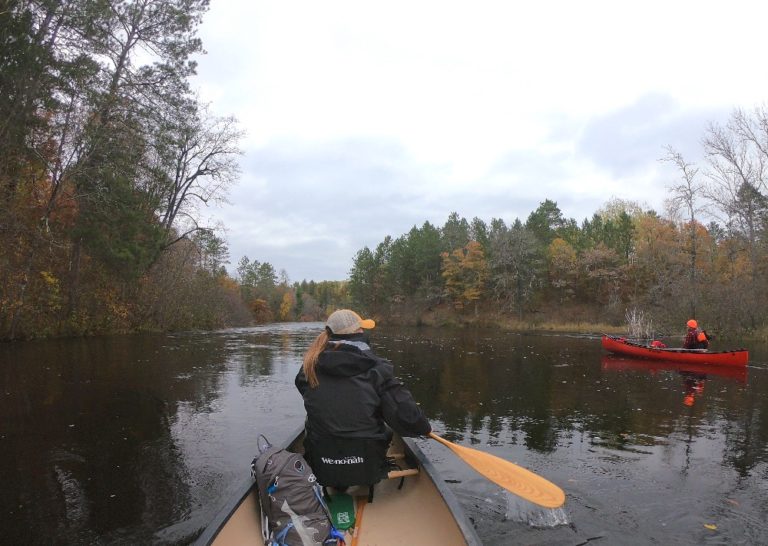 Namekagon fall colors and flannel canoe trip in northern Wisconsin