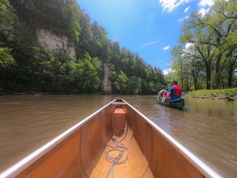 Upper Iowa River canoeing adventure in the Driftless Region