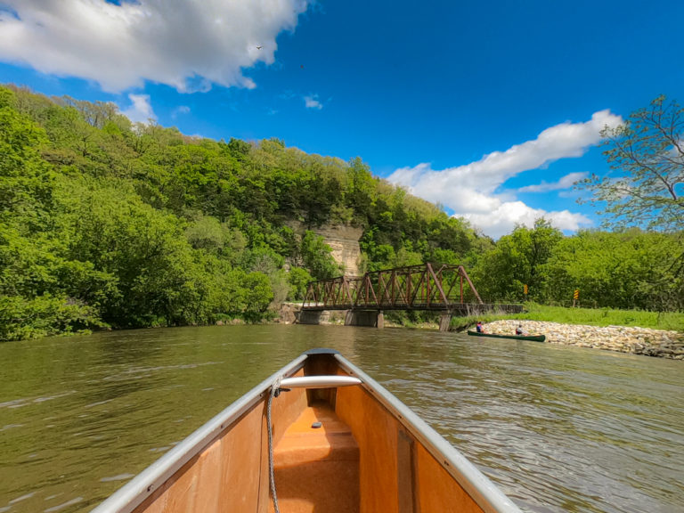 Upper Iowa River canoeing adventure in the Driftless Region
